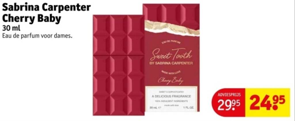 Sabrina Carpenter Cherry Baby 30 ml aanbieding bij Kruidvat