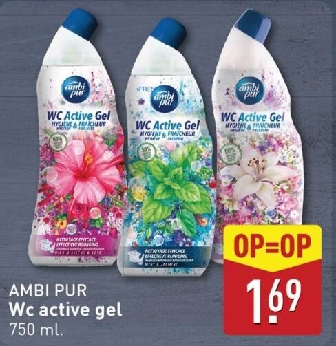 Ambi pur WC active gel 750 ml aanbieding bij ALDI