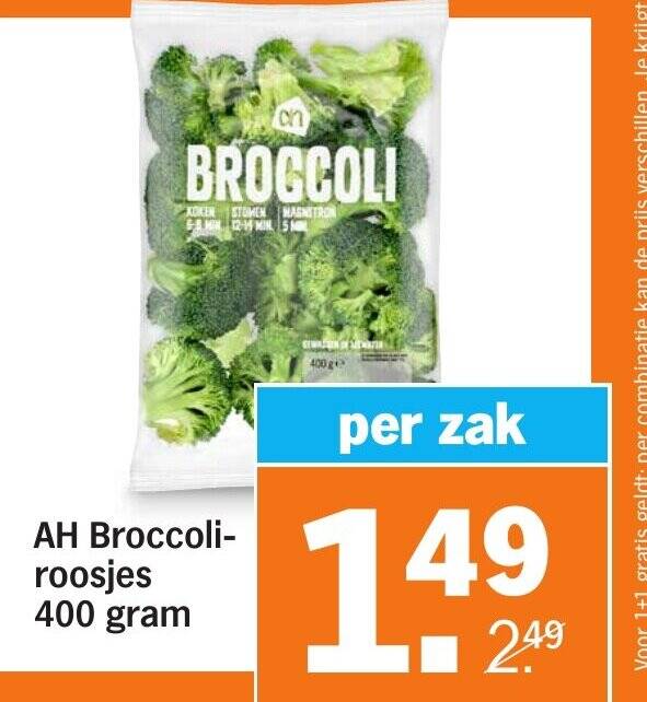 AH Broccoli roosjes 400 gram aanbieding bij Albert Heijn