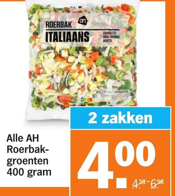 Alle AH Roerbak groenten aanbieding bij Albert Heijn