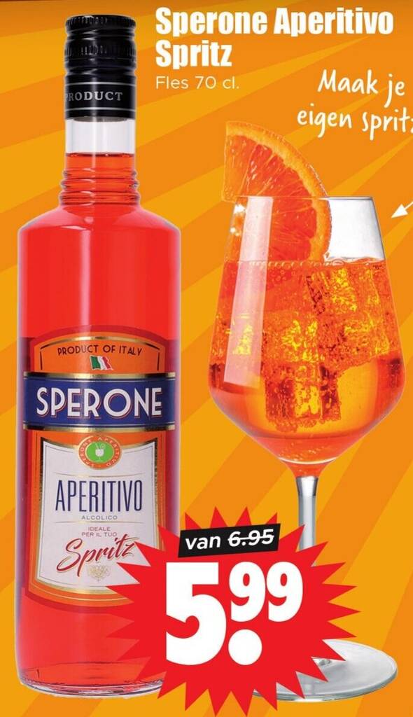 Sperone Aperitivo Casa Defrà 70 cl aanbieding bij Dirk