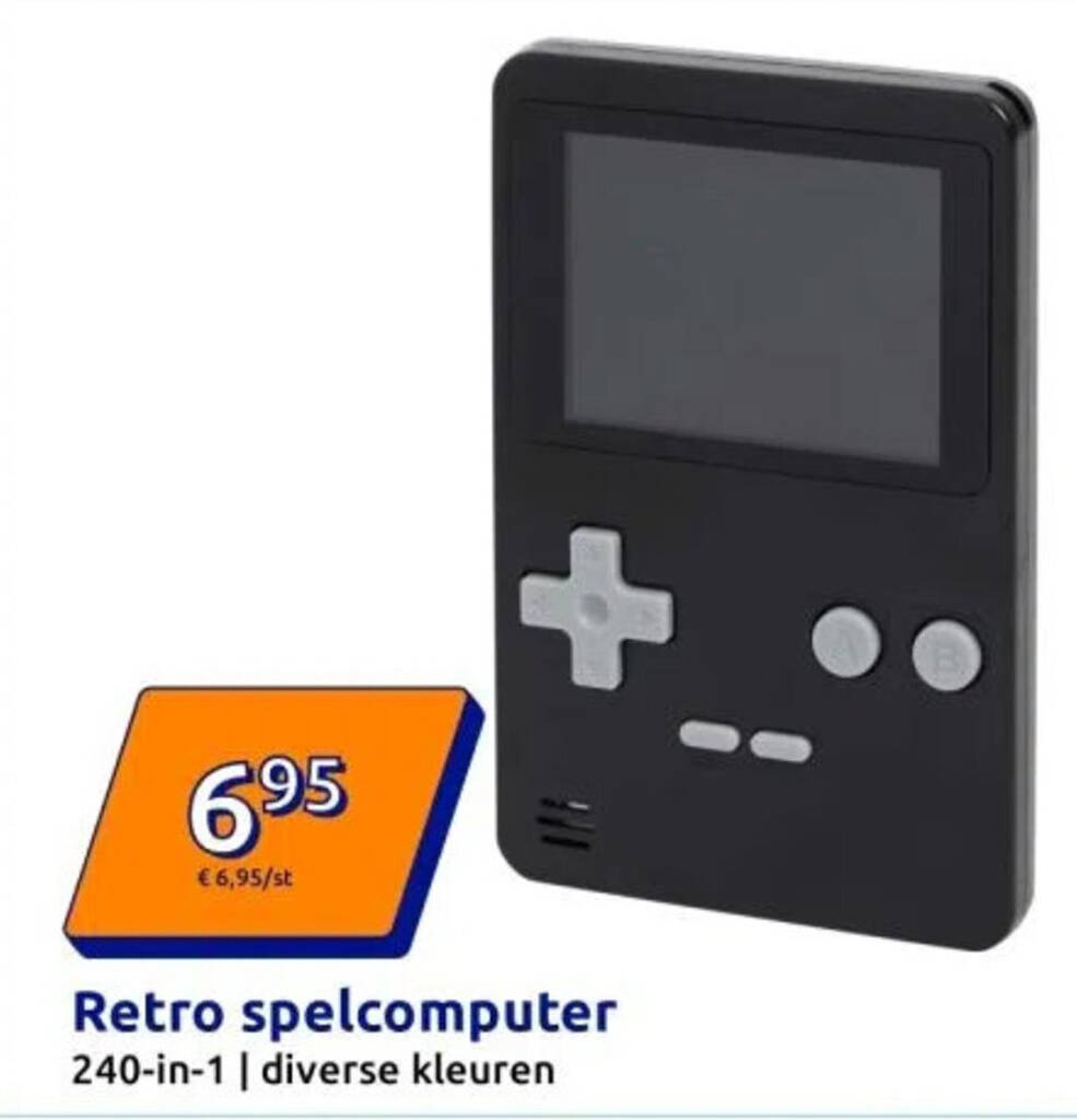 Retro spelcomputer aanbieding bij Action