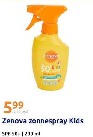 Zenova zonnespray Kids aanbieding bij Action