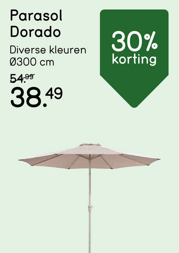 Parasol Dorado Ø300 cm aanbieding bij Leen Bakker