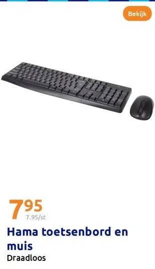 Hama toetsenbord en muis aanbieding bij Action