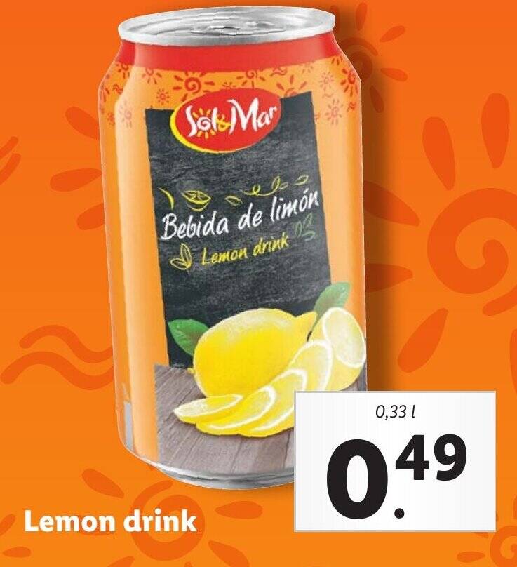 Lemon drink 0,33 l aanbieding bij Lidl