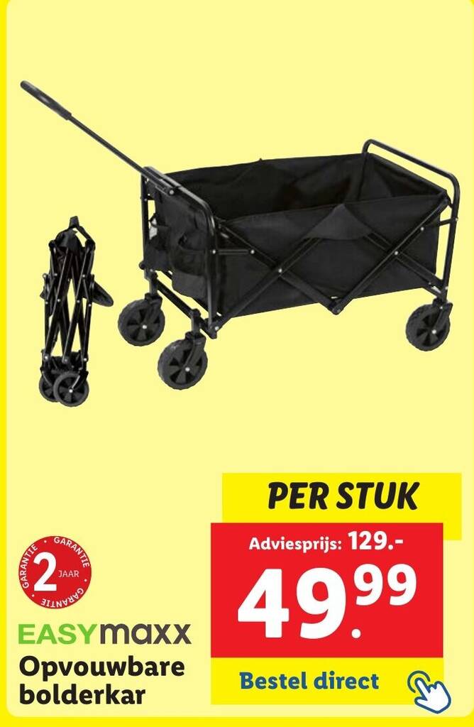 Opvouwbare bolderkar aanbieding bij Lidl
