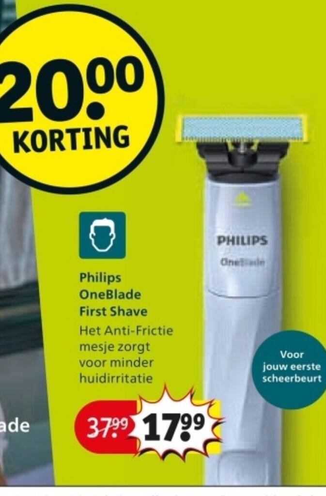 Philips OneBlade First Shave aanbieding bij Kruidvat