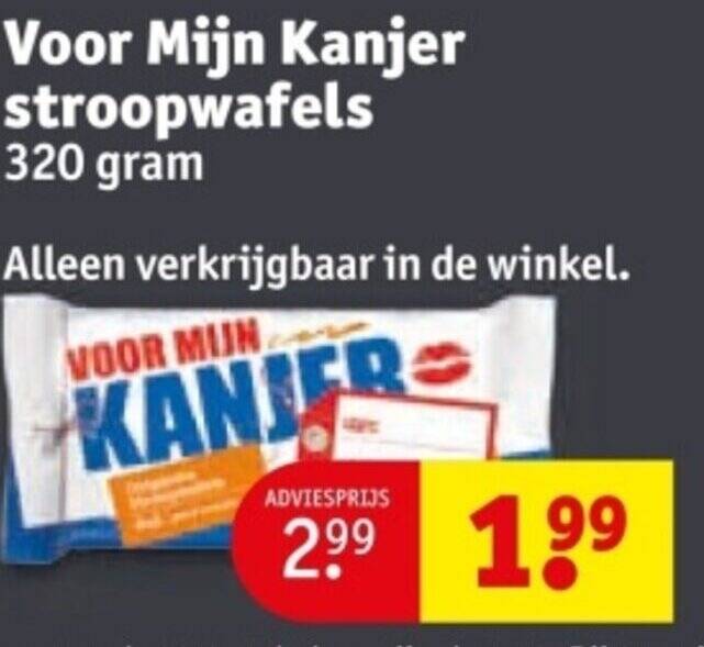 Voor Mijn Kanjer stroopwafels 320 g aanbieding bij Kruidvat