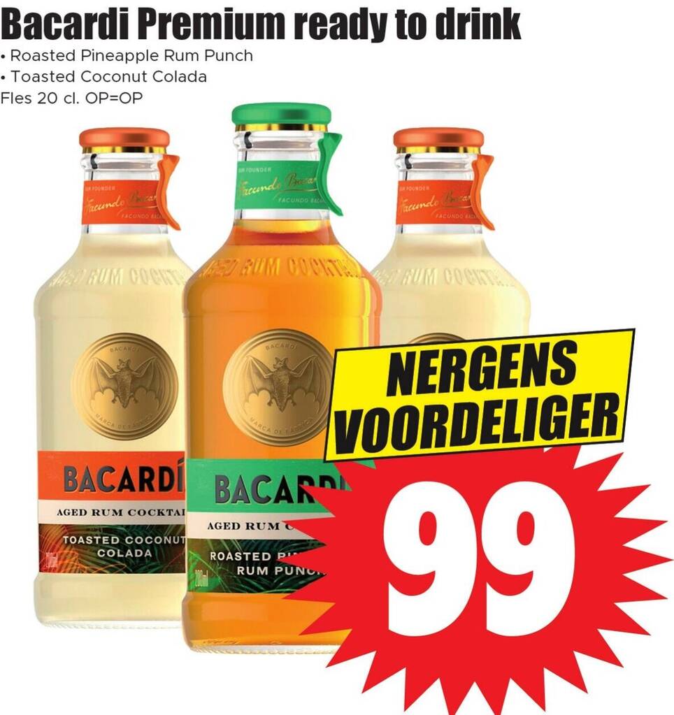 Bacardi Premium ready to drink 20 cl aanbieding bij Dirk