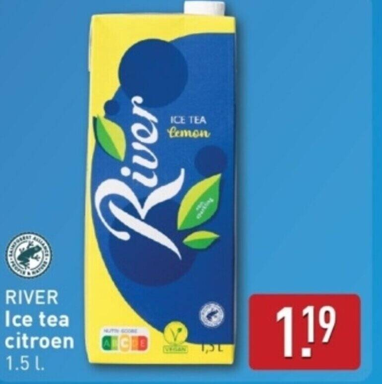 River ice tea citroen 1,5 l aanbieding bij ALDI