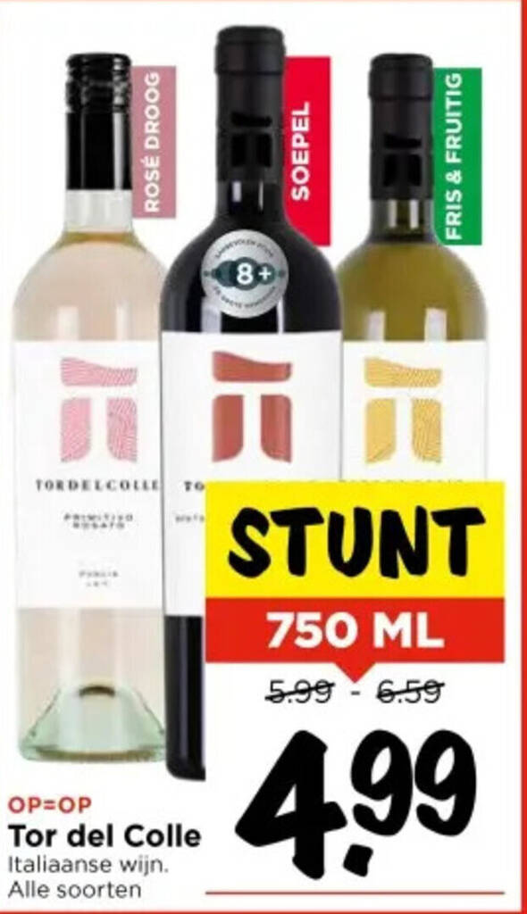 Tor del Colle 750 ml aanbieding bij Vomar Voordeelmarkt