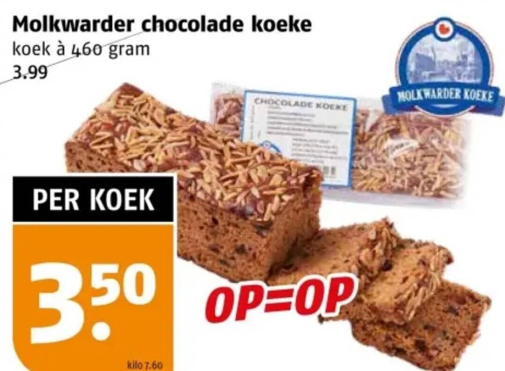 Molkwarder chocolade koeke 460 g aanbieding bij Poiesz
