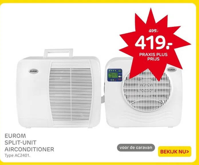 EUROM SPLIT-UNIT AIRCONDITIONER aanbieding bij Praxis