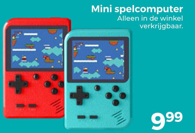 Mini spelcomputer aanbieding bij Trekpleister