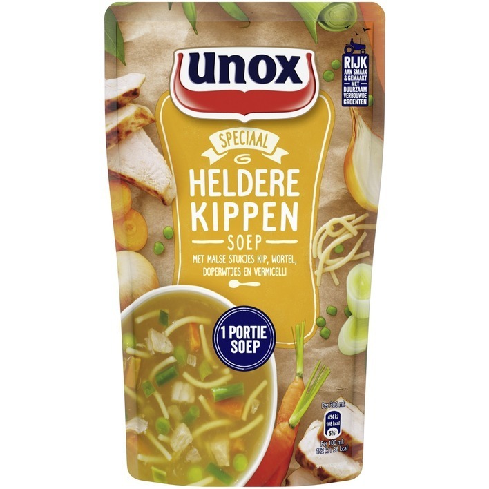Unox Heldere kippensoep met stukjes kip aanbieding bij Albert Heijn