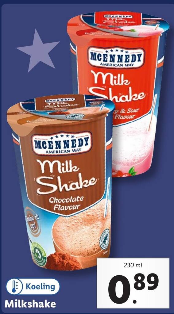 Milk Shake 230 ml aanbieding bij Lidl