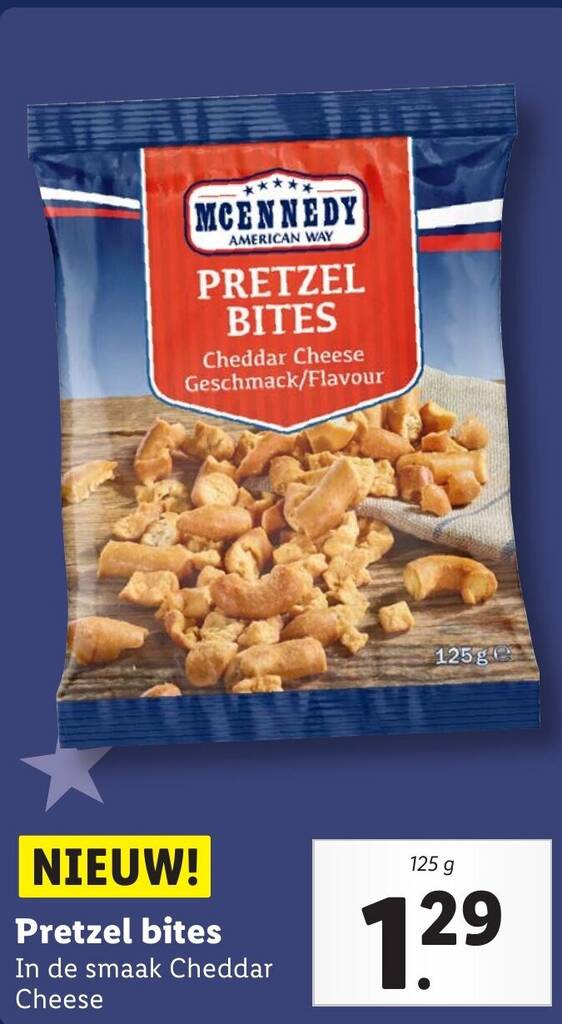 Pretzel bites 125 g aanbieding bij Lidl