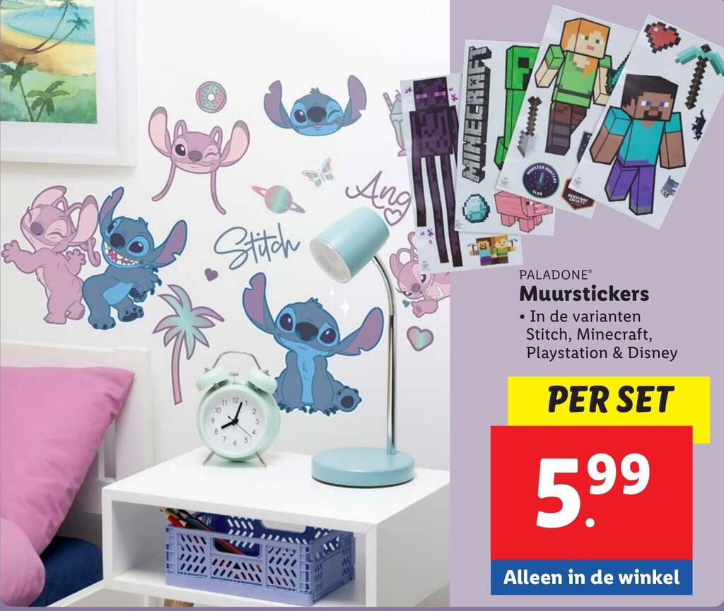 Muurstickers aanbieding bij Lidl