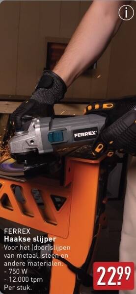 FERREX Haakse slijper aanbieding bij ALDI