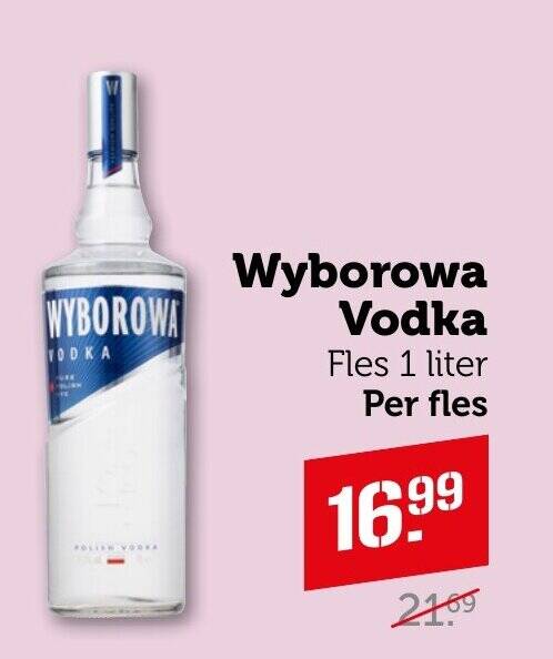 Wyborowa Vodka 1 L aanbieding bij Coop