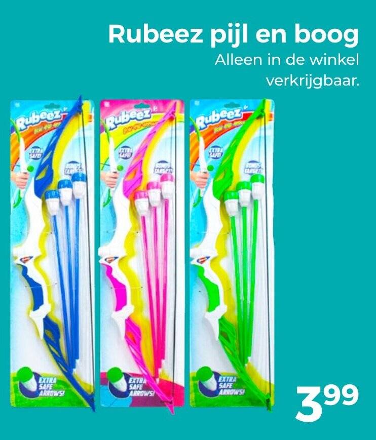 Rubeez pijl en boog aanbieding bij Trekpleister