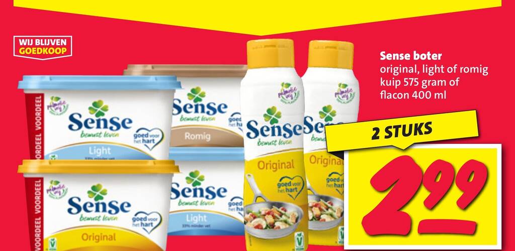 Sense boter aanbieding bij Nettorama