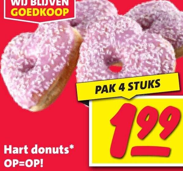 Hart donuts aanbieding bij Nettorama