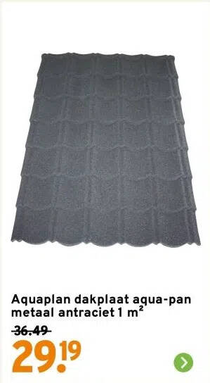 Aquaplan dakplaat aqua-pan metaal antraciet 1 m² aanbieding bij GAMMA