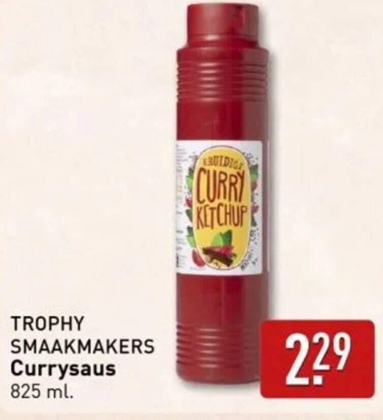 Trophy smaakmakers currysaus 825 ml aanbieding bij ALDI