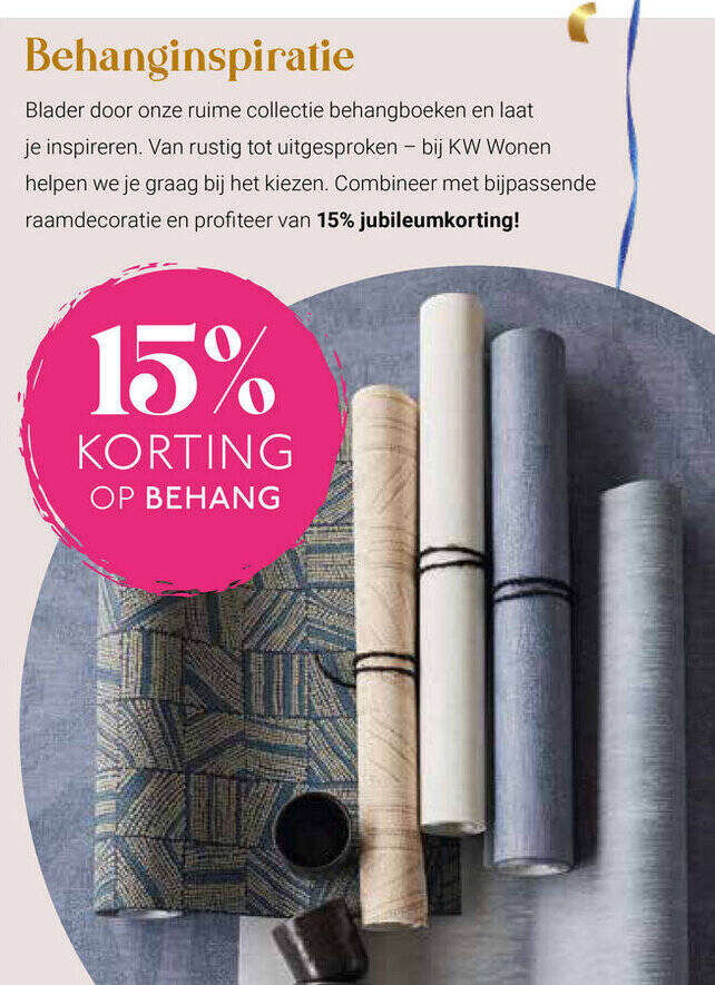 Op behang aanbieding bij Kluswijs