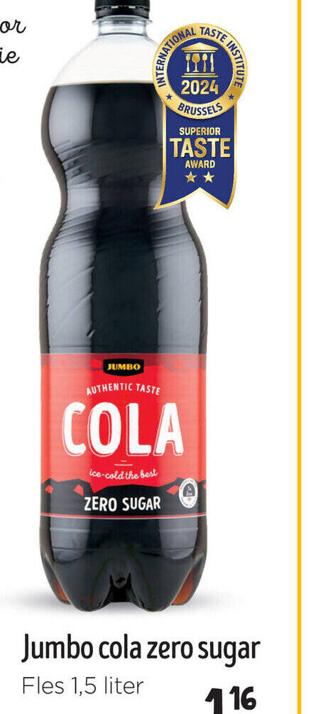 Jumbo cola zero sugar 1,5 l aanbieding bij Jumbo € 1,16 Geldig t/m 23 ...