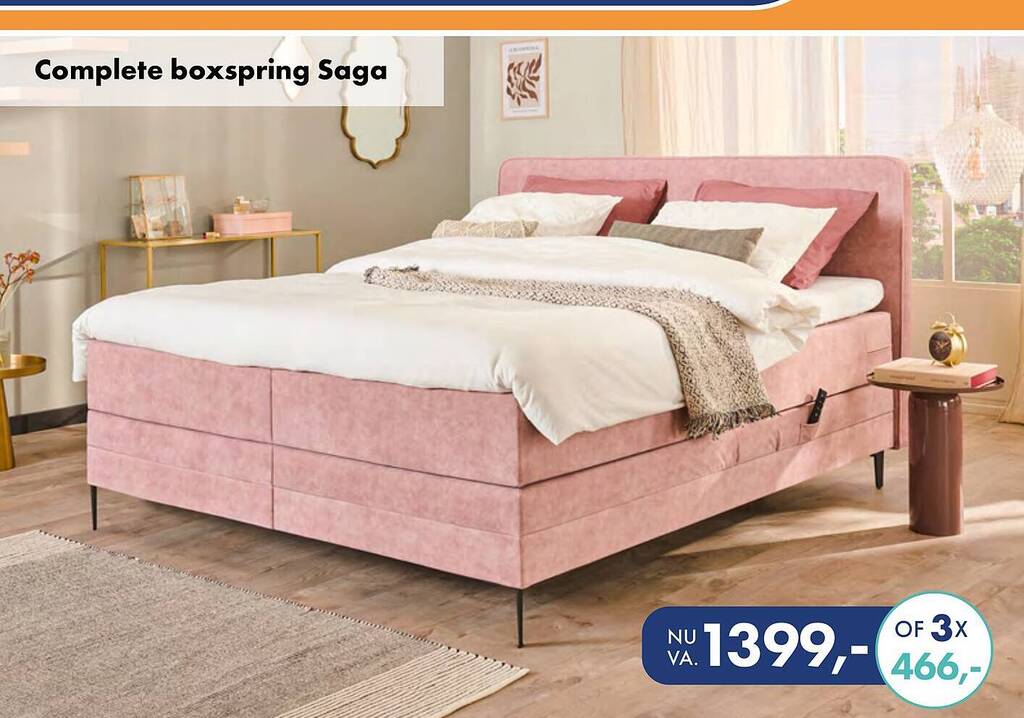 Complete boxspring Saga aanbieding bij Woonsquare