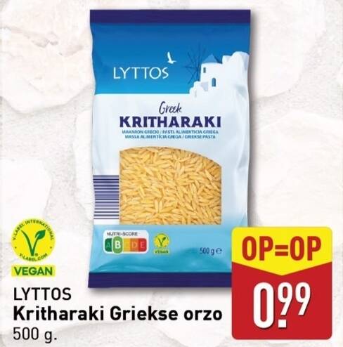 Lyttos Kritharaki Griekse Orzo 500 g aanbieding bij ALDI