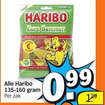 Alle Haribo 135-160 gram aanbieding bij Albert Heijn