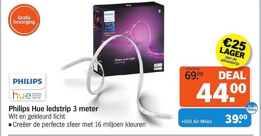 Philips Hue ledstrip 3 meter aanbieding bij Albert Heijn