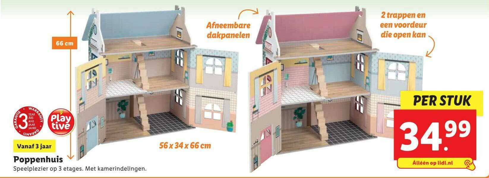 Play Tive Poppenhuis aanbieding bij Lidl