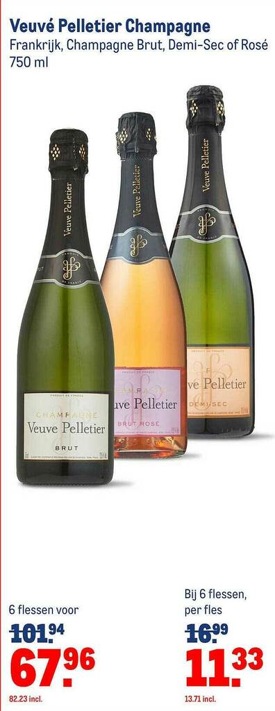 Veuve Pelletier Champagne aanbieding bij Makro