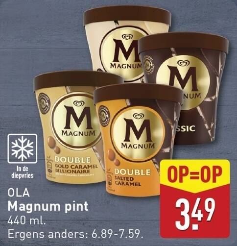 Magnum pint 440 ml aanbieding bij ALDI