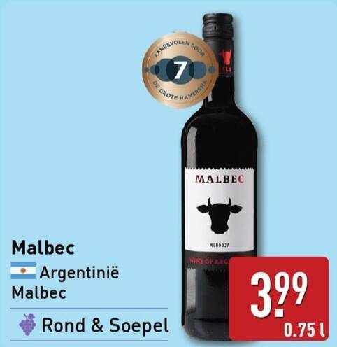 Malbec 0,75 l aanbieding bij ALDI