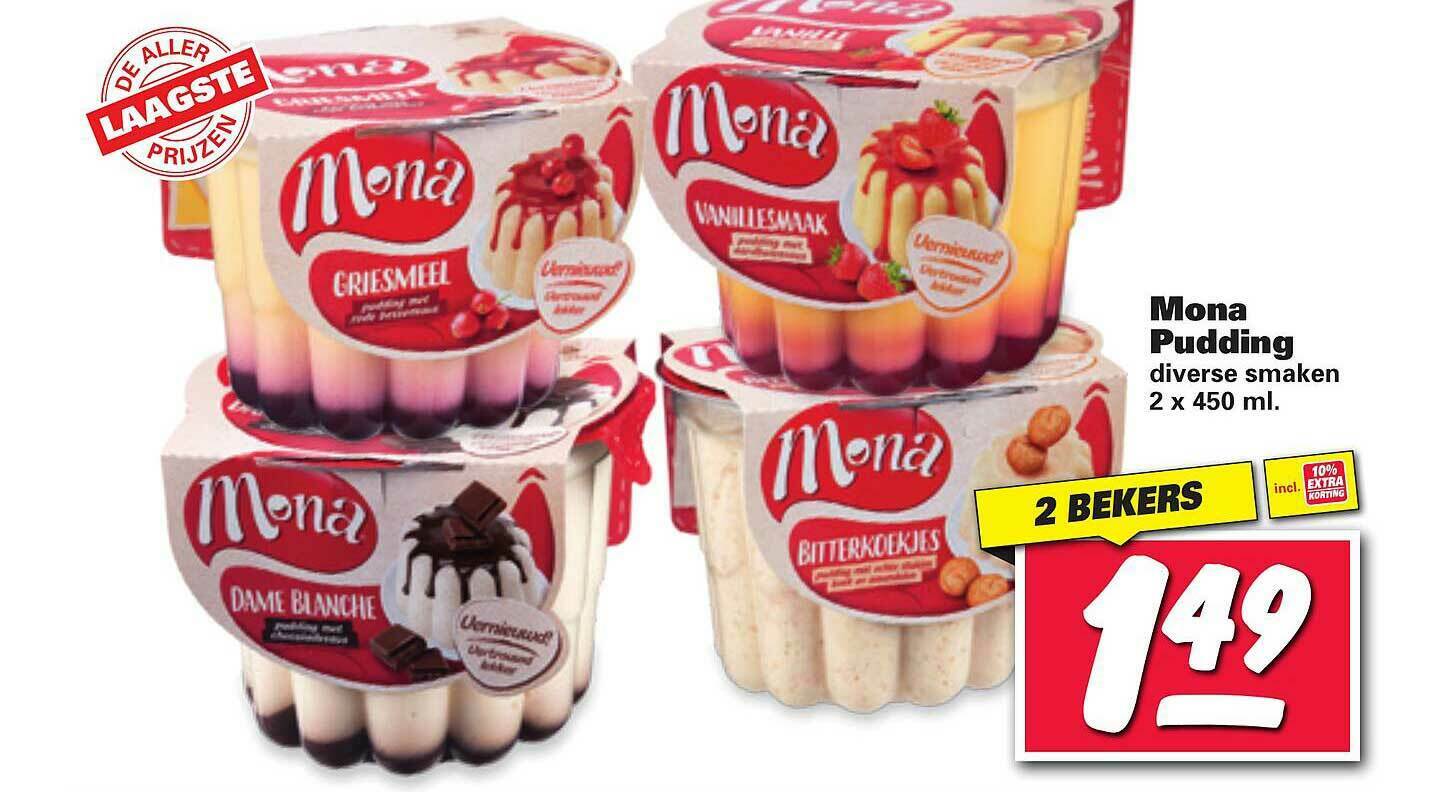 Mona Pudding aanbieding bij Lidl
