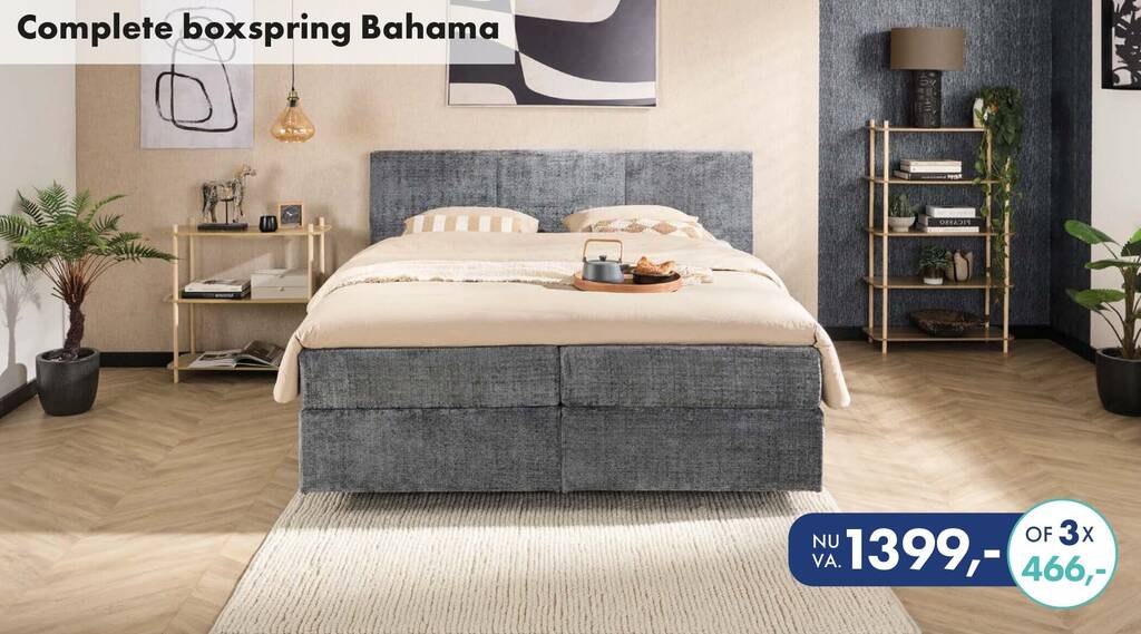 Complete boxspring bahama aanbieding bij Woonsquare