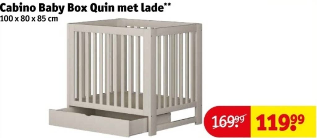 Cabino Baby Box Quin met lade 100 x 80 x 85 cm aanbieding bij Kruidvat