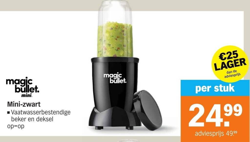 Magic Bullet Mini-zwart aanbieding bij Albert Heijn