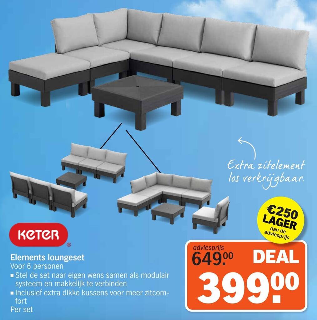 Keter Elements loungeset aanbieding bij Albert Heijn