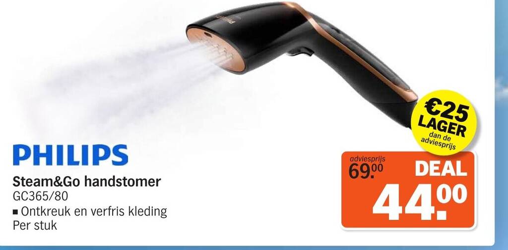 PHILIPS Steam&Go handstomer aanbieding bij Albert Heijn