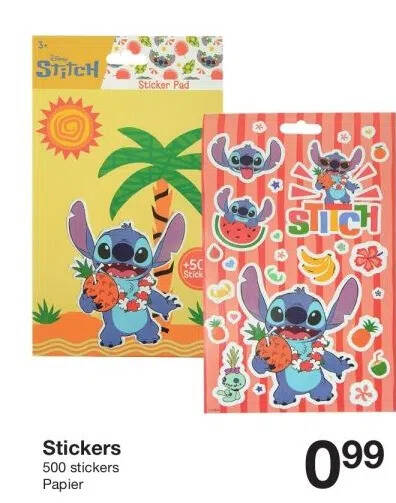 Stickers aanbieding bij Zeeman
