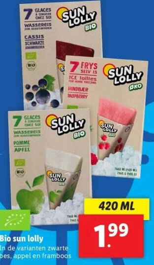 Bio sun lolly aanbieding bij Lidl