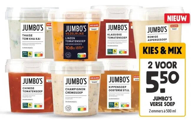 JUMBO'S VERSE SOEP aanbieding bij Jumbo € 5,50