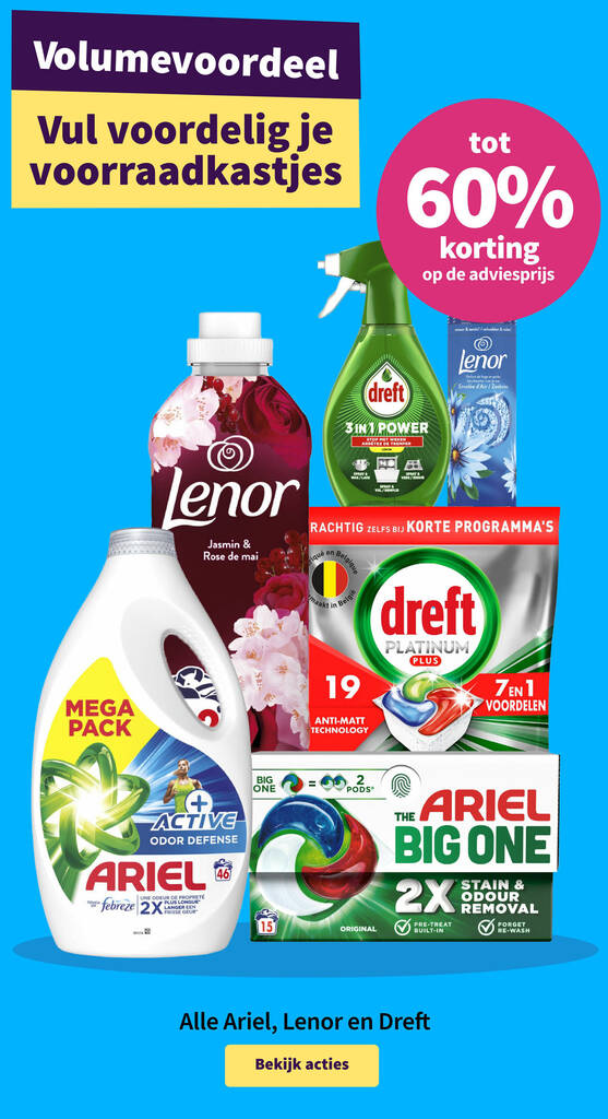 Alle Ariel, Lenor en Dreft aanbieding bij Plein.nl